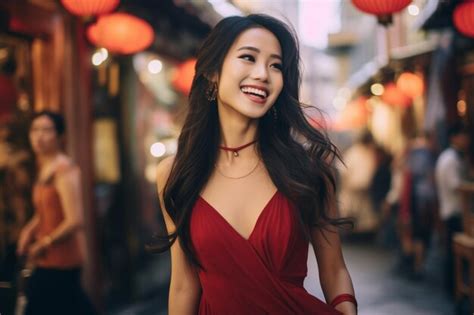 Hermosa Joven Modelo Asi Tica Foto Premium