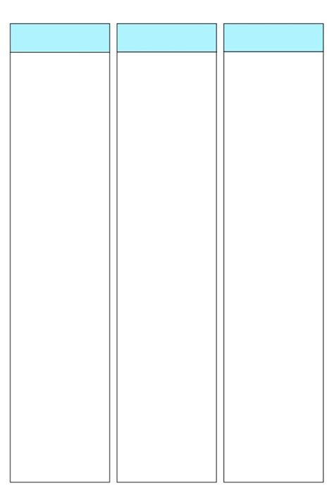 Free Printable 3 Column Chart Templates [pdf Included] Printables Hub