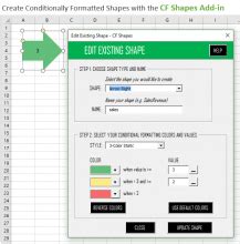 Ways To Apply Conditional Formatting To Shapes Video Tutorial Excel Campus