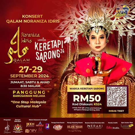 Jom Ke Melaka Saksikan Konsert Qalam Noraniza Idris Ratu Etnik Irama