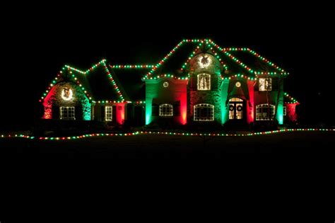 Green Christmas Lights On House