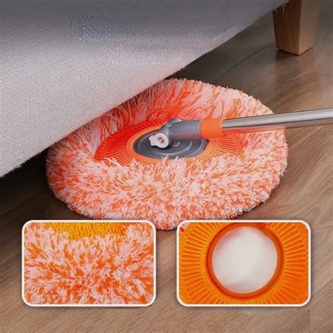 Extendable Microfiber Dust Sunflower Mop Rotating Head Removable Cloth