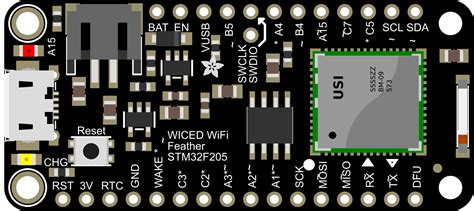 How To Use Adafruit Wiced Feather Pinouts Specs And Examples Cirkit Designer