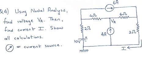 Solved Q Using Nodal Analysis Find Voltage V A Then Chegg