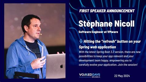 Voxxed Days Brussels On Linkedin First Speaker Announcement Wed Like To Welcome Stéphane