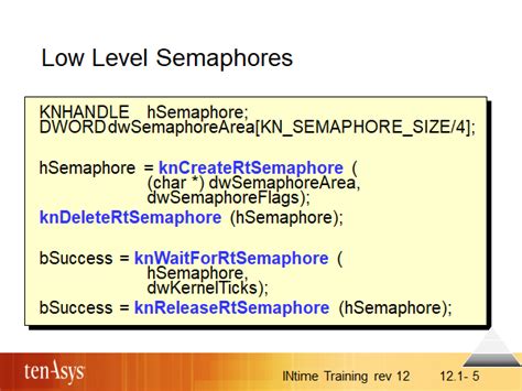 Low Level Semaphores