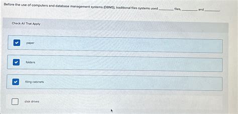 solved before the use of computers and database management
