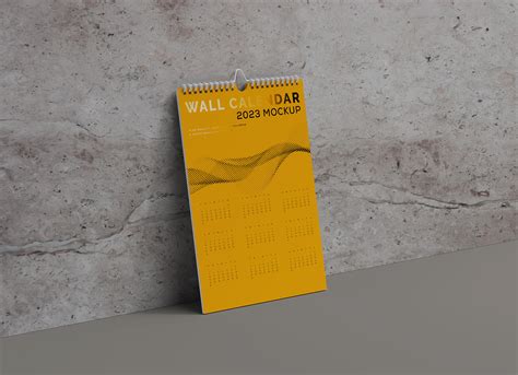 Vertical Wall Calendar 2023 Mockup Free Psd Templates