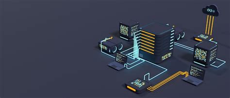 Premium Photo Computer Technology 3d Illustration Computation Of Big Data Center Cloud