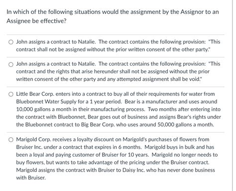 Solved In Which Of The Following Situations Would The