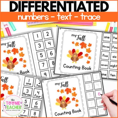 Fall Adapted Book Aac For Sped Counting Matching Numbers To Quantities