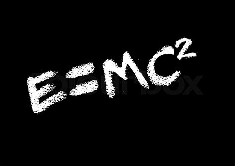 E Mc2 White Chalk On Blackboard Stock Vector Colourbox