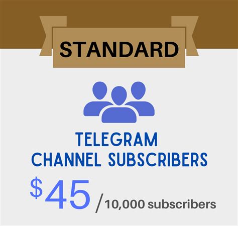 STANDARD Telegram Channel Subscribers Subscribers Telegram Rocket