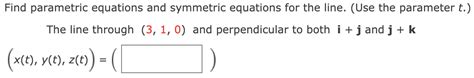 Answered Find Parametric Equations And Symmetric Bartleby