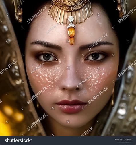 Sexy Mysterious Goddess Face D Illustration Stock Illustration Shutterstock
