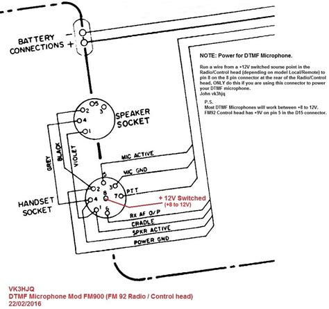 Simple DTMF Microphone MOD FM Albury Wodonga Amateur Radio Club