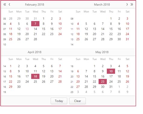 Calendar Aspnet Web Forms Controls Devexpress Documentation