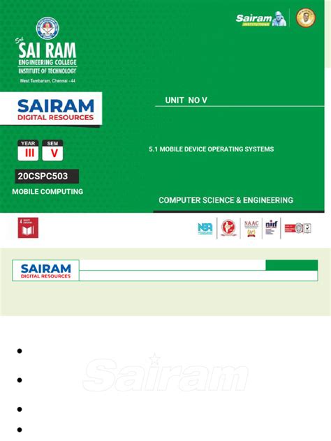 5 1 Mobile Device Operating Systems Pdf Kernel Operating System Operating System
