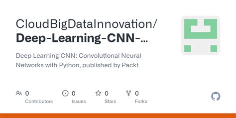 GitHub CloudBigDataInnovation Deep Learning CNN Convolutional Neural Networks With Python