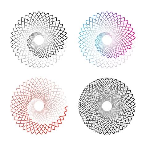 Premium Vector Concentric Radial Circles Radiating Circular Spiral Vortex Circular Lines
