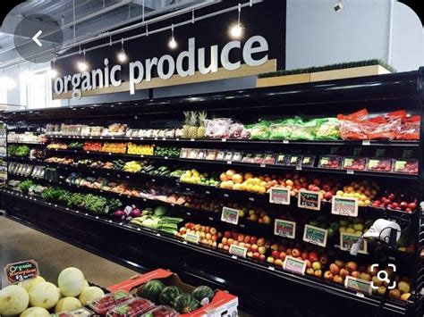 Organic Produce Section In A Grocery Store Grocery Store Fruit Signs