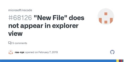 New File Does Not Appear In Explorer View Issue Microsoft Vscode GitHub