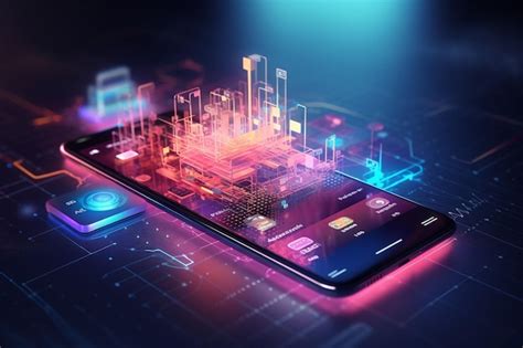 Premium Photo Mobile App Developer Designing And Coding A Generative Ai