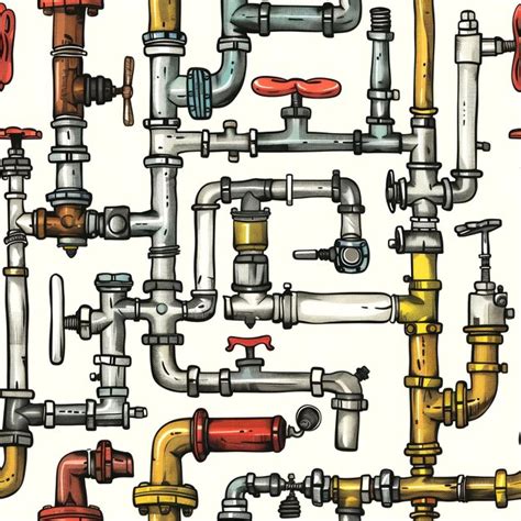 Pattern Pipe Of Plumbing Premium Ai Generated Image
