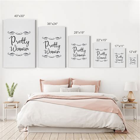 Pretty Woman Inspirational Quote Decorative Lettering Glam Fashion Wall
