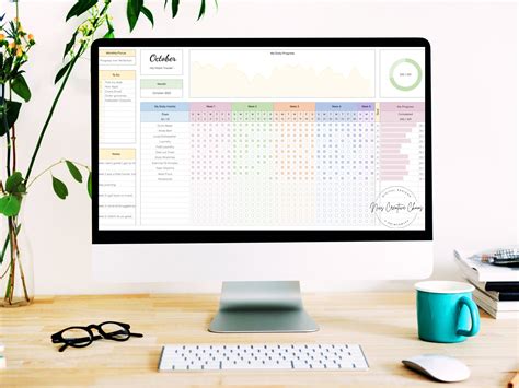 Habit Tracker Spreadsheet Google Sheets Template Daily To Do List Weekly Tracking Goal