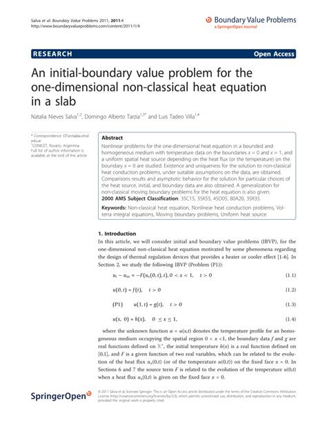 Pdf An Initial Boundary Value Problem For The One Dimensional Non