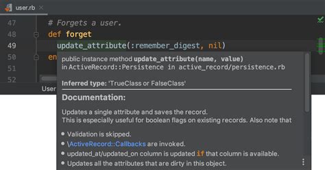 Code Reference Information Rubymine