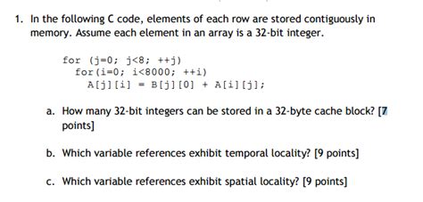 Solved In The Following C Code Elements Of Each Row Are