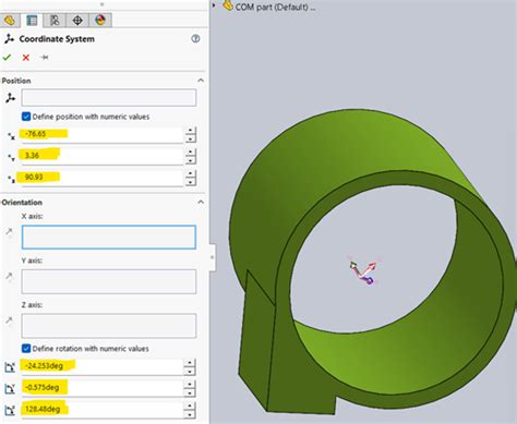 Solidworks Create Advanced Custom Coordinate Systems Goengineer