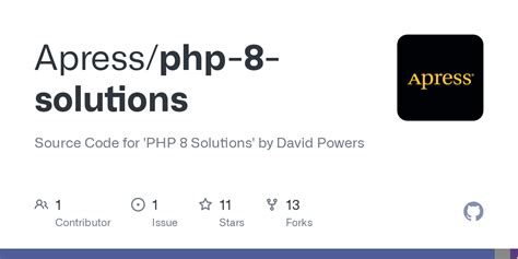Github Apressphp 8 Solutions Source Code For Php 8 Solutions By David Powers