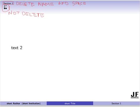 Formatting Beamer Singapore Delete Name Of Sections In Navigation Bar TeX LaTeX Stack Exchange