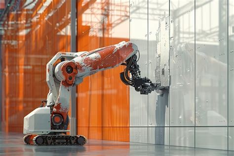 Scene With Futuristic Robot Used In The Construction Industry Ai Generated Image