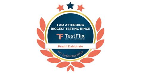 Testflix Event Prachidahibhate Badge Prachi Dahibhate