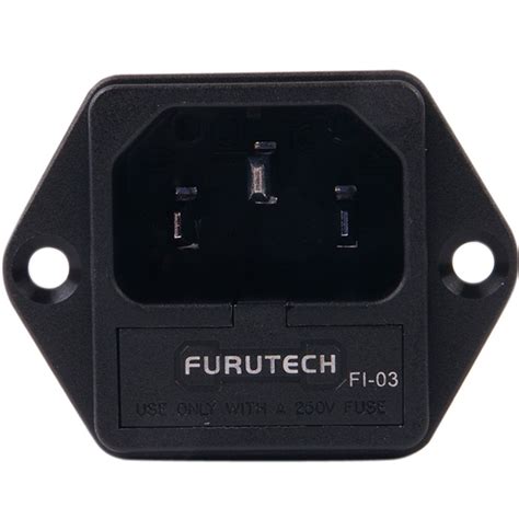 Furutech Fi 03 R Rhodium Plated Iec Inlet Fuse 5x20mm Audiophonics