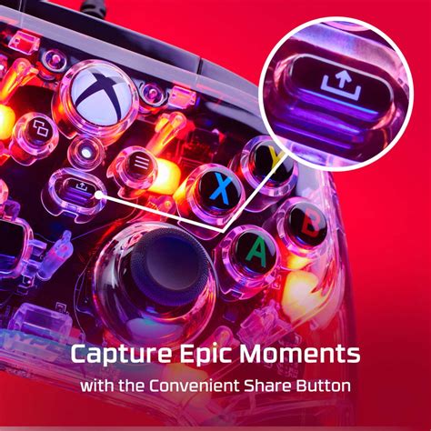 Hyperx Clutch Gladiate Rgb Wired Gaming Controller W Full Body Rgb Lighting For Xbox Clear Hyperx Clutch Gladiate Rgb Wired Gaming Controller W Full Body Rgb Lighting For Xbox Clear