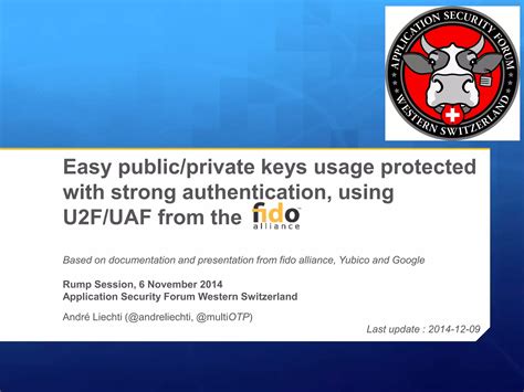 Easy Public Private Keys Strong Authentication Using U2 F Ppt