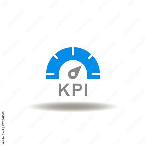 Vector Illustration Of Indicator Or Meter Or Speedometer With Kpi