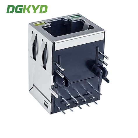 Rj45 Network Connector 1000m Base T Integrated Filter With Light Strip Shielding Modular