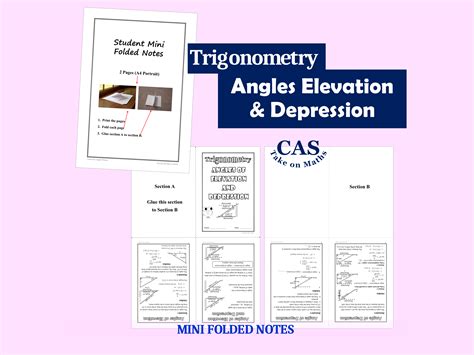 Right Triangle Trigonometry Workbook Angles Elevation And Depression