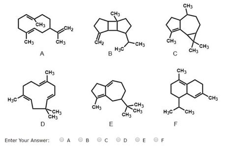 Solved Five Of The Six Structure Shown Below Are Terpenes