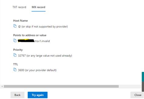 Domain Wont Verify With Mxtxt Records From Microsoft Microsoft