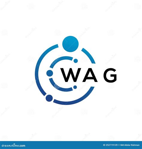 Wag Letter Technology Logo Design On White Background Wag Creative
