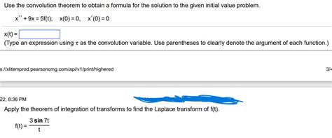 [solved] Please And Thank You Use The Convolution Theorem