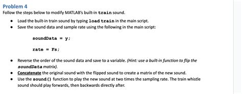 Solved Problem 4 Eollow The Steps Below To Modify Matlabs