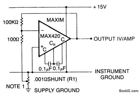 CURRENT SHUNT AMPLIFIER Amplifier Circuit Circuit Diagram SeekIC Com